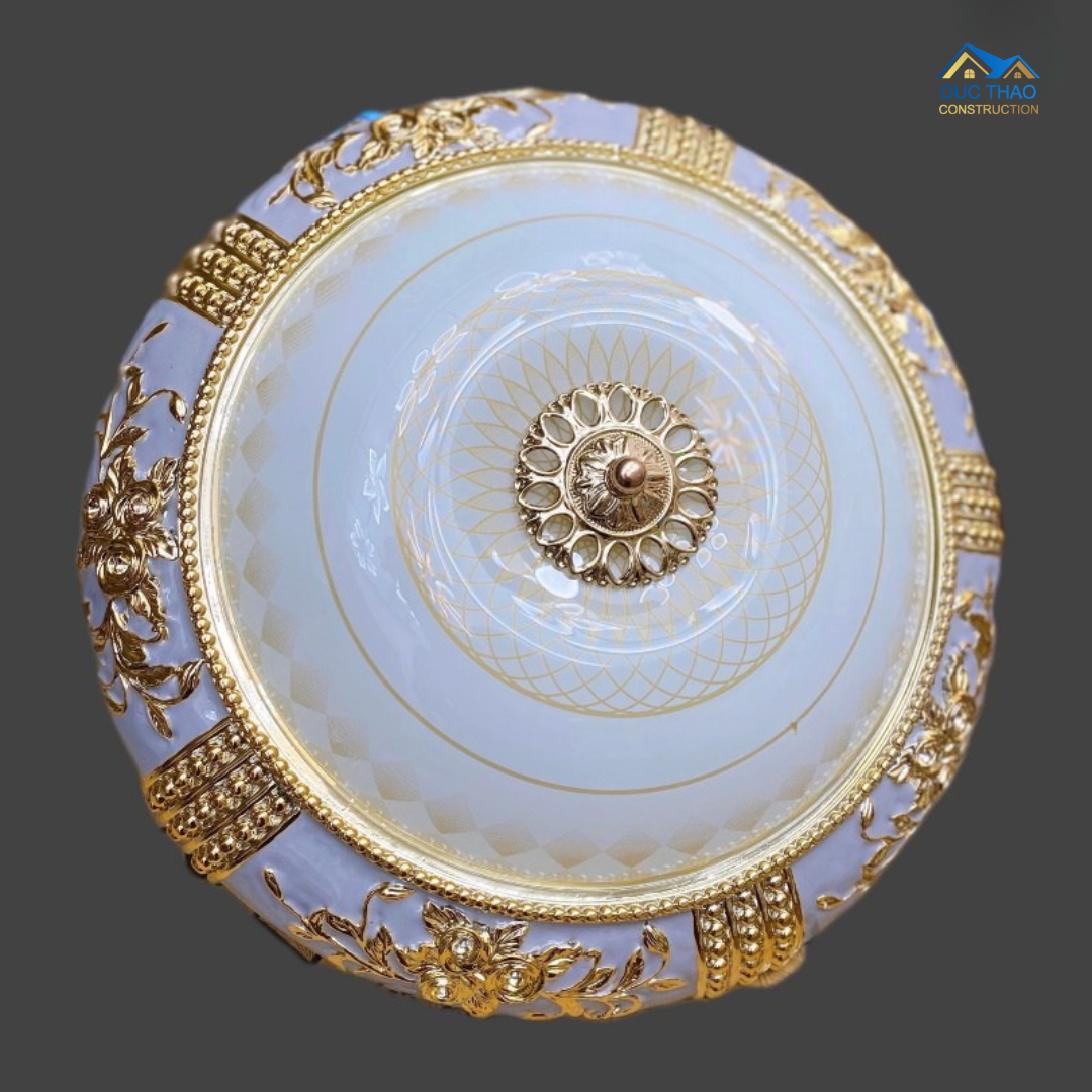 Đèn ốp trần chao thủy tinh X6 OP-CT-X6-400 - Xây dựng Đức Thảo